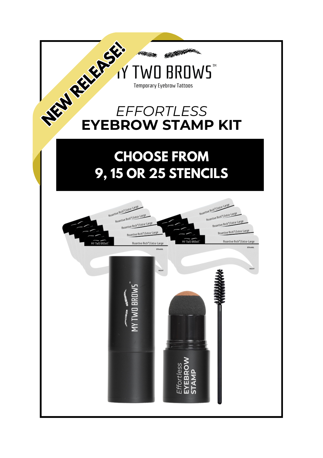 Effortless Eyebrow Stencils - 25 Pack - All Styles & Sizes – My Two Brows