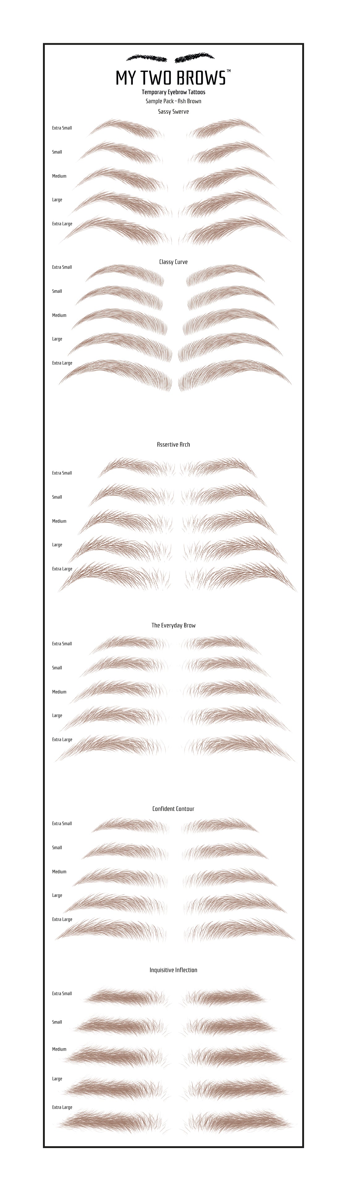 Sample Pack | Eyebrow Tattoo Sticker – My Two Brows